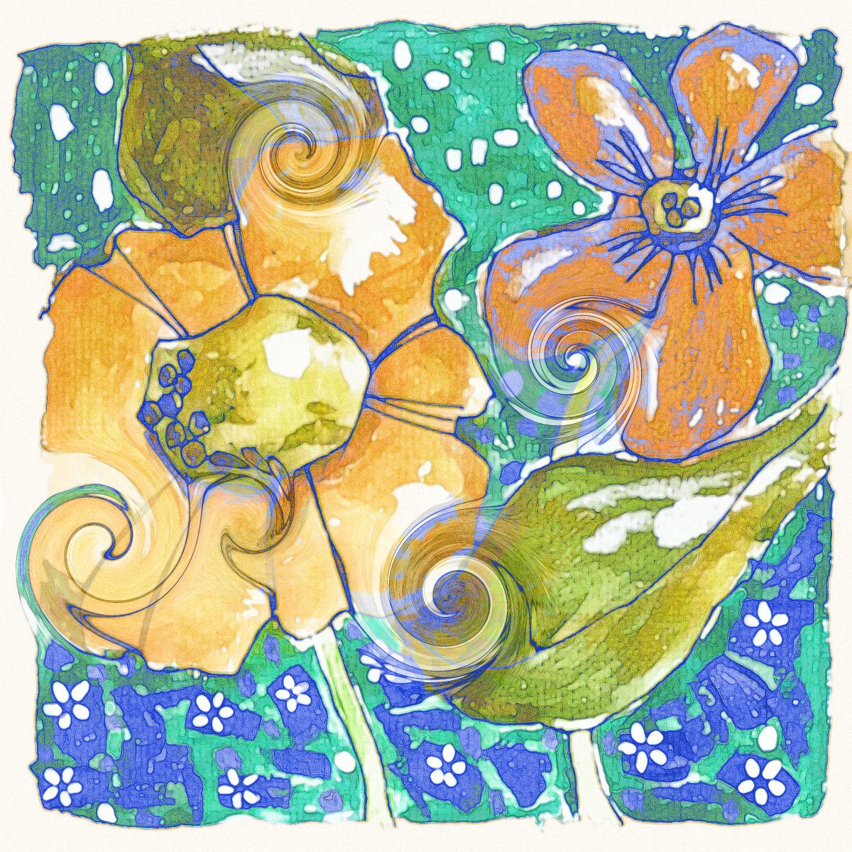 Twisted Flowers | PAINTBRUSH TO PIXEL